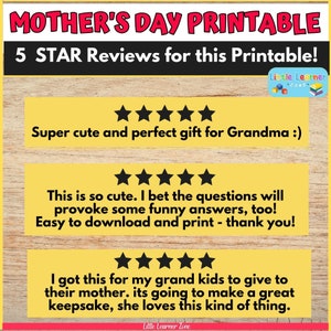 All About My Mom All About My Grandma Printable, Kids Mother's Day ...