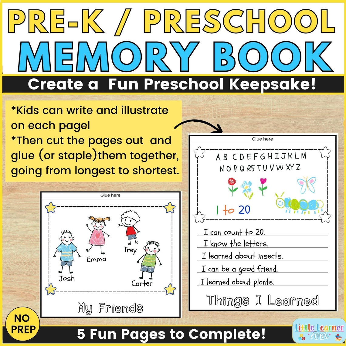 Preschool Memory Book, Pre-k End of Year Memory Book, End of Year ...