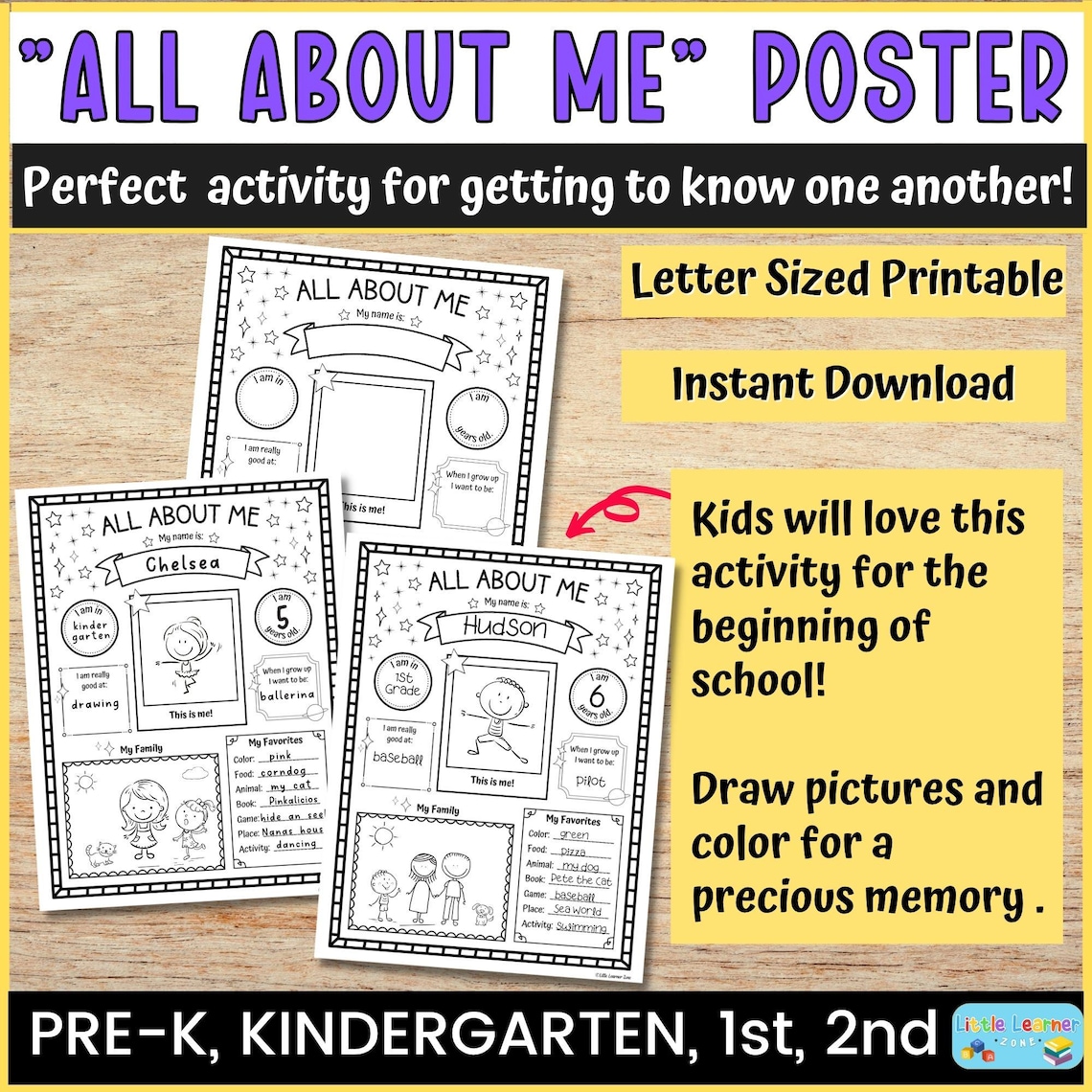 All About Me Poster, All About Me Activity, All About Me Bulletin Board ...