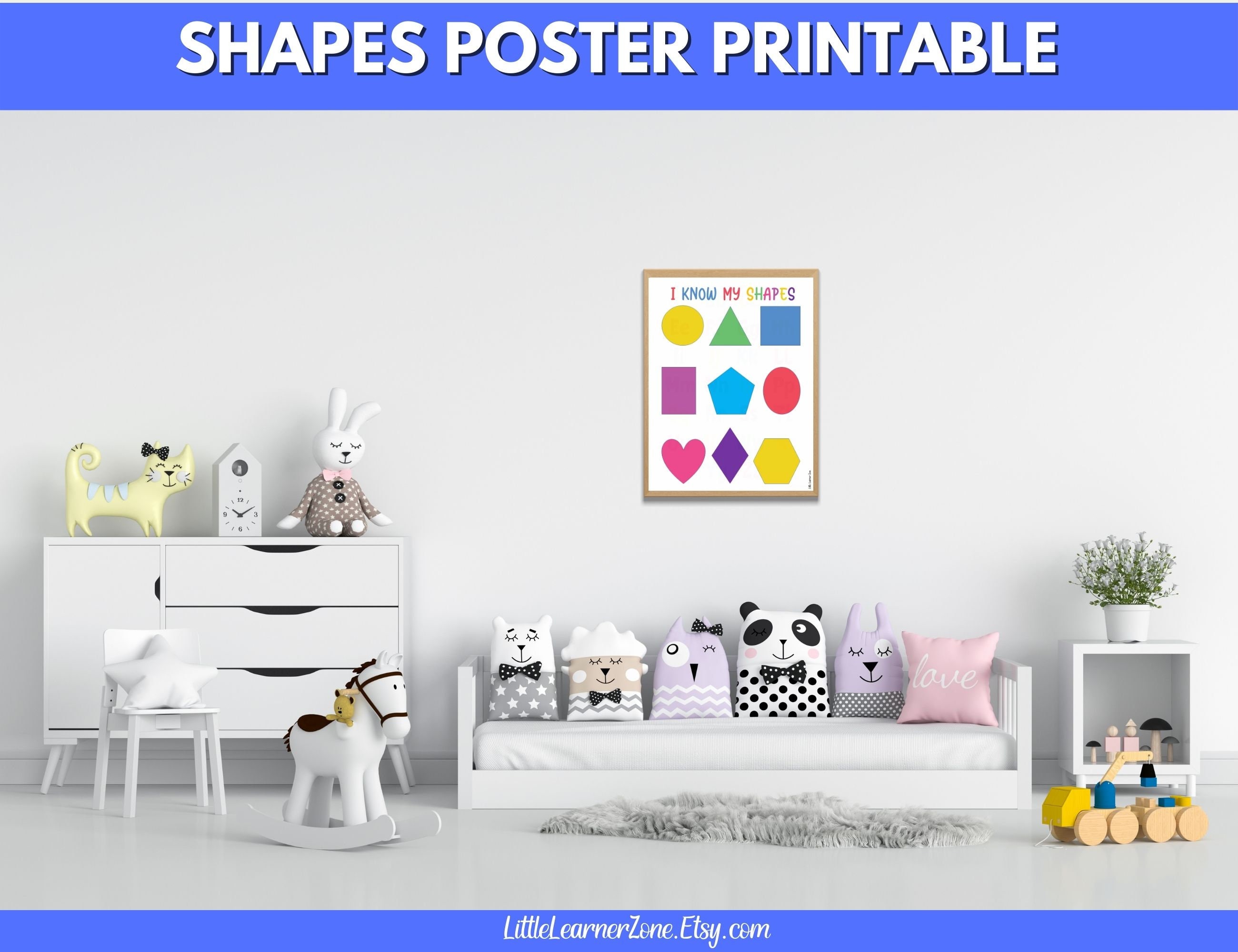 Printable Shapes Poster, Kid's Shapes Chart, Colorful Shapes Chart ...