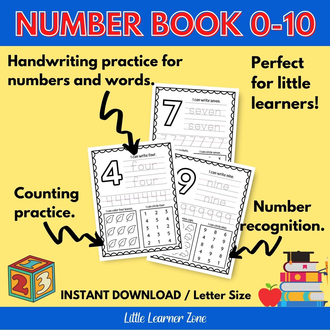 Number Tracing Worksheets 0-10, Printable Number Writing Worksheets ...