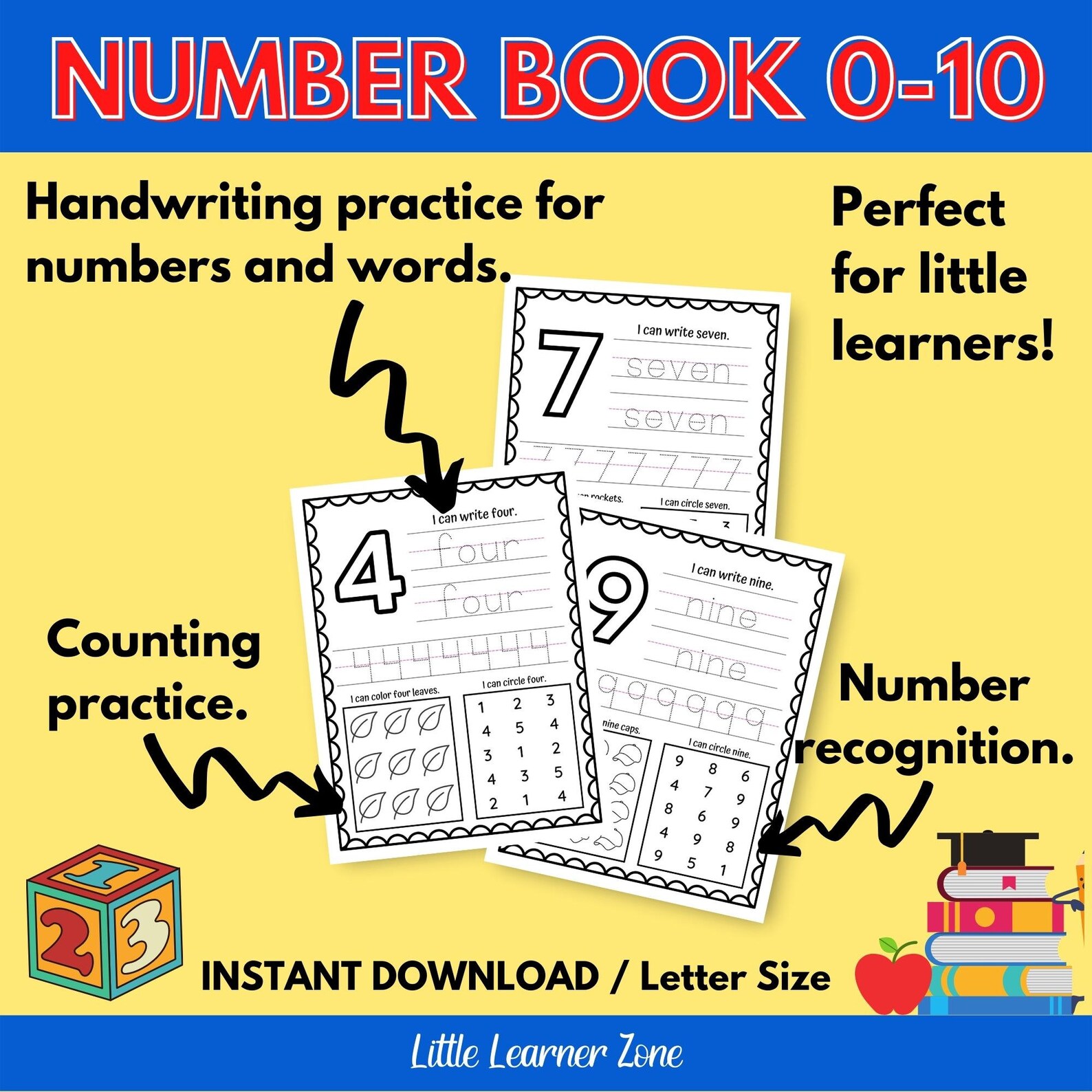 Number Tracing Worksheets 0-10, Printable Number Writing Worksheets ...