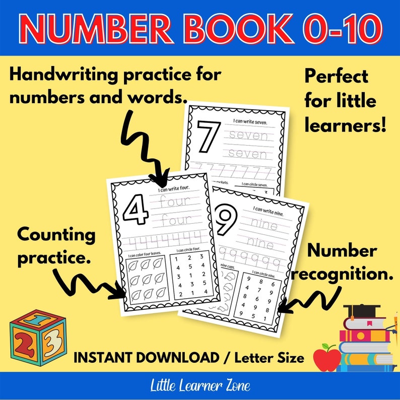 Number Tracing Worksheets 0-10, Printable Number Writing Worksheets ...