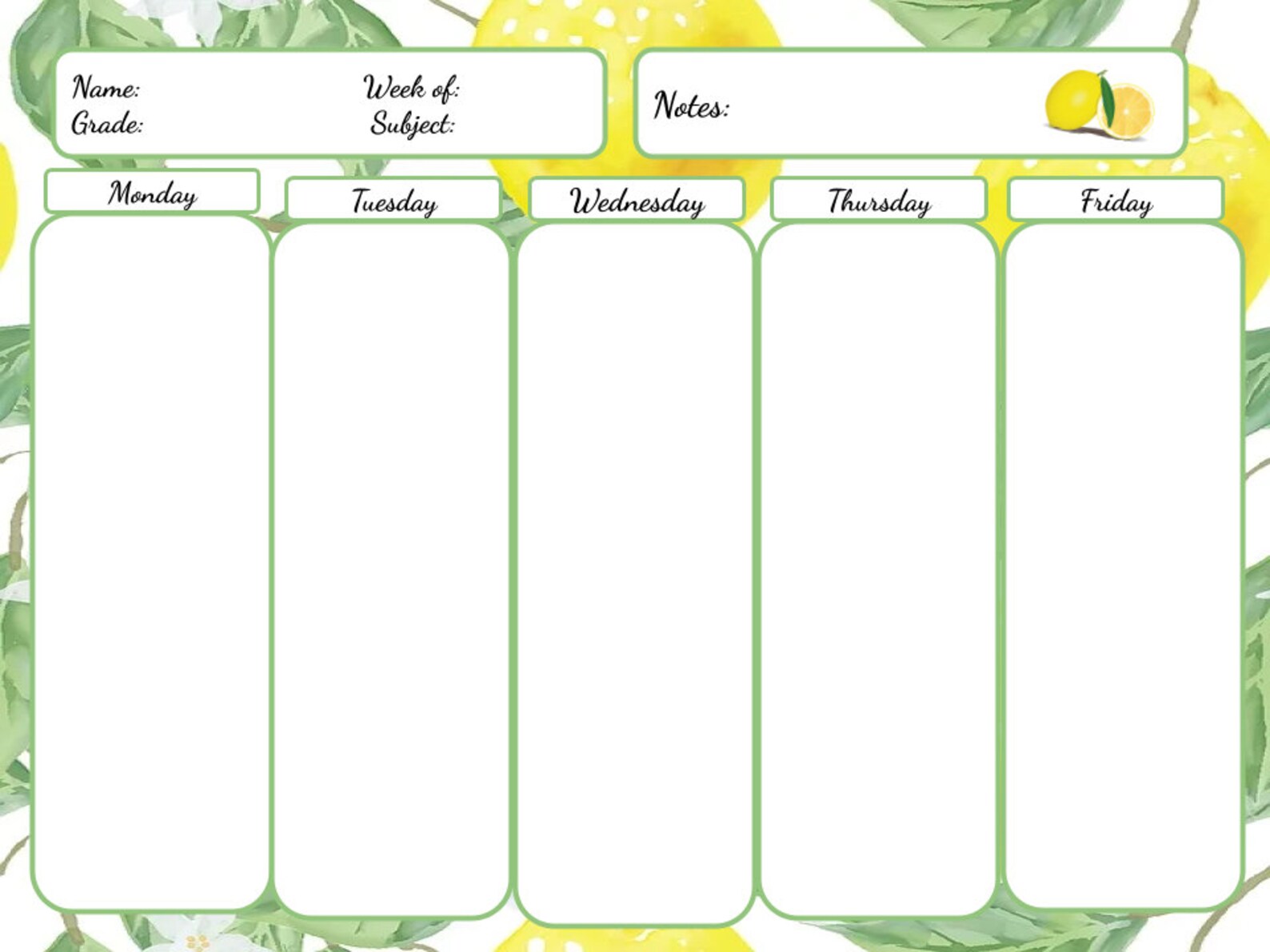 Lemon Theme Classroom Decor-bundle - Etsy