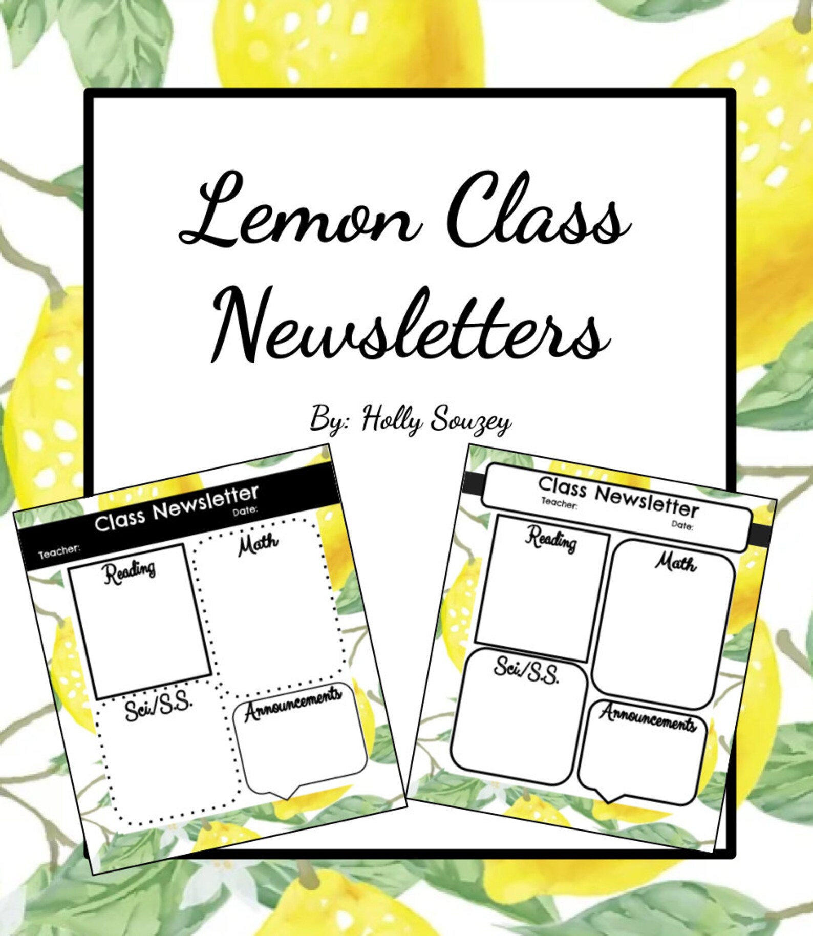 Lemon Theme Classroom Decor Bundle Etsy