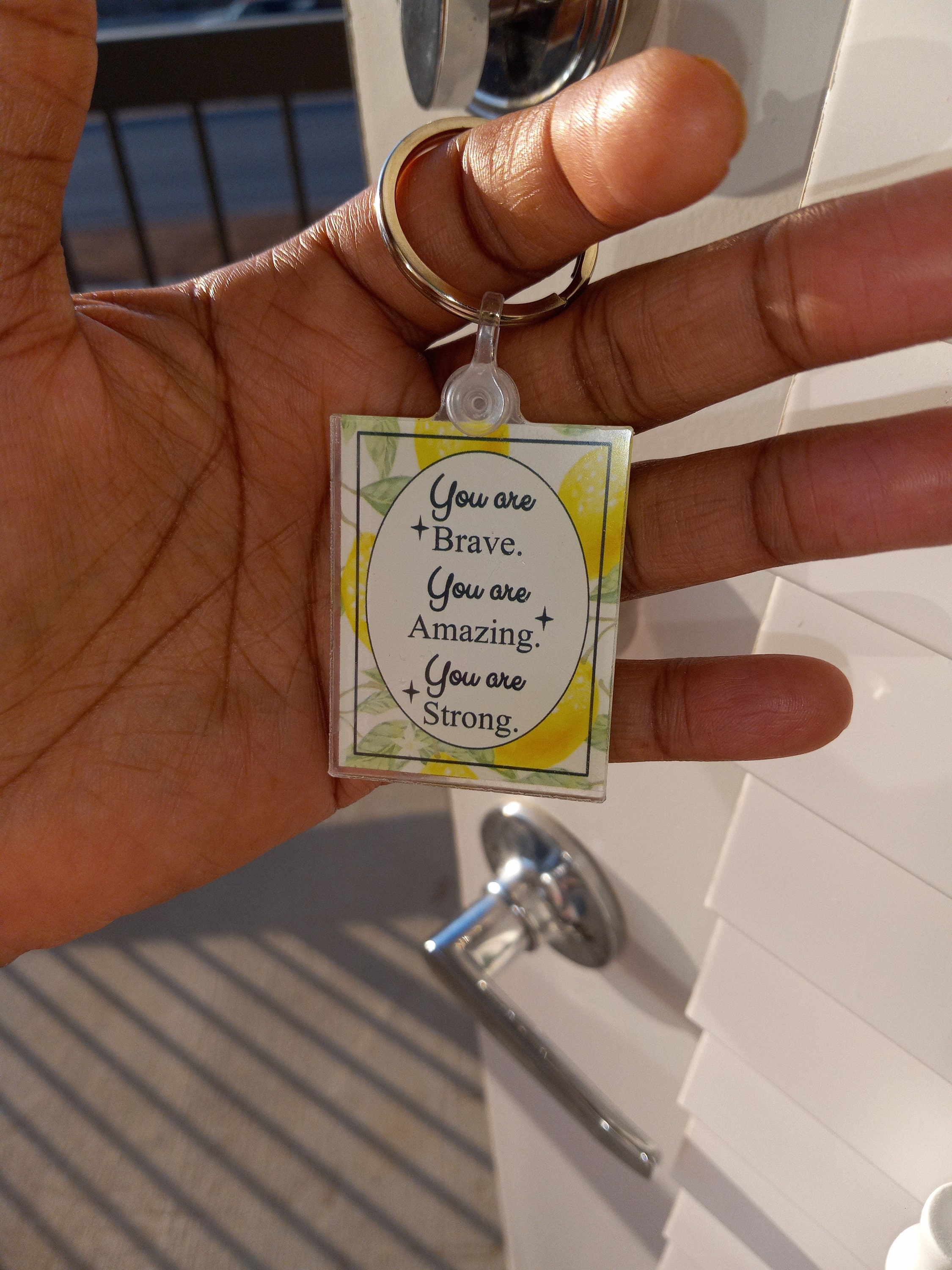 Lemon Keychains- With Inspirational Message - Etsy