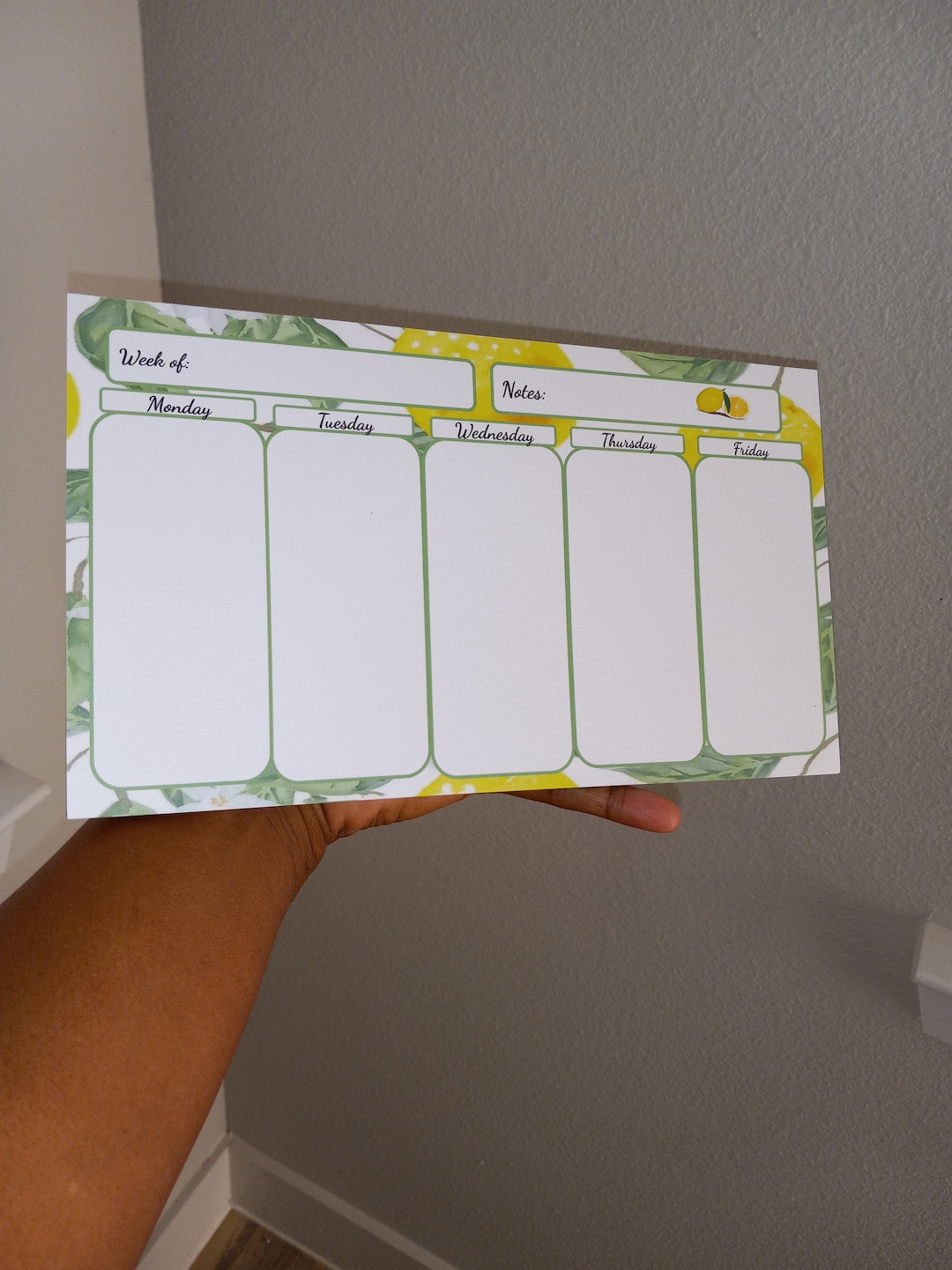 Lemon Notepad (monday-friday) - Etsy
