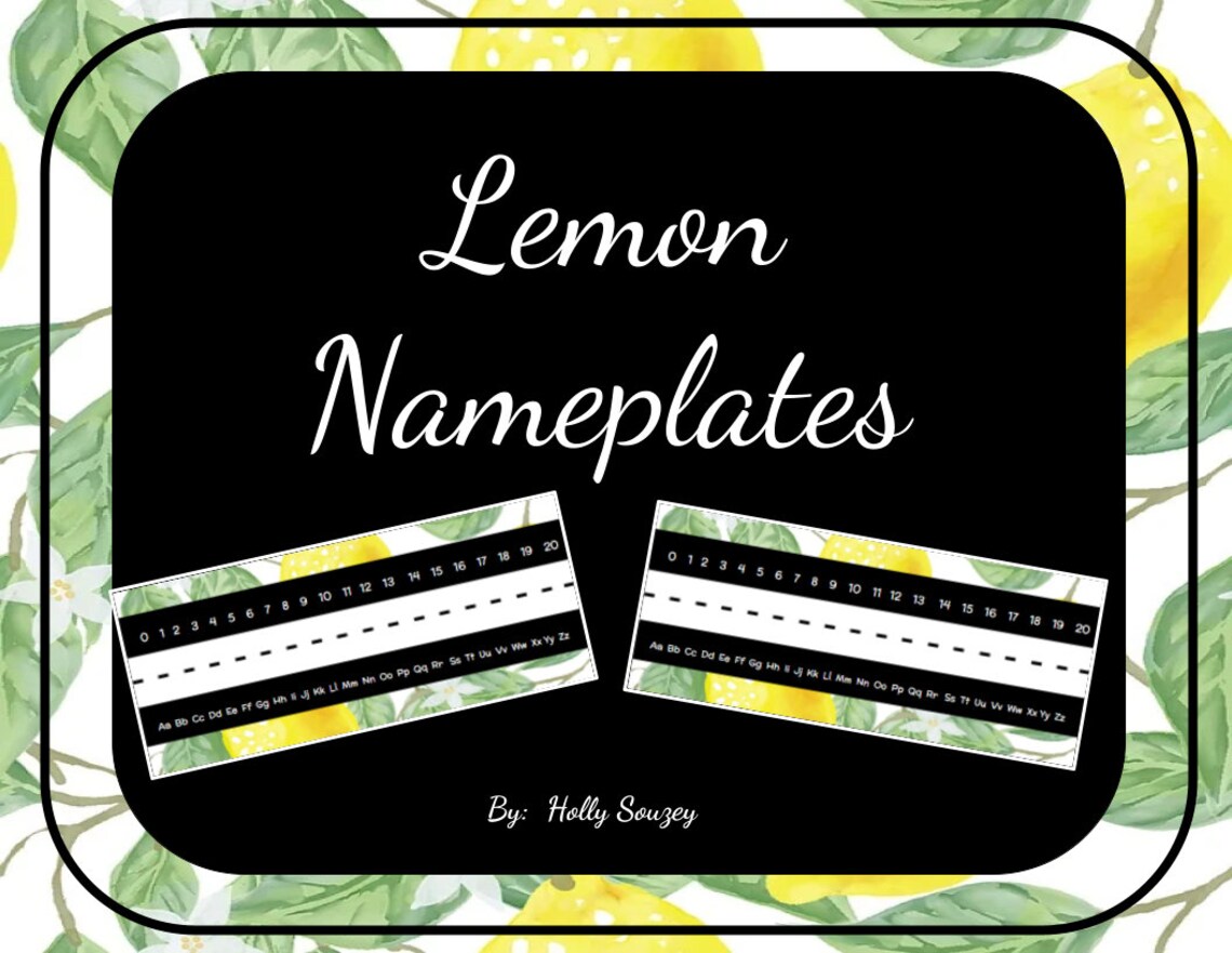 Lemon Theme Classroom Decor-bundle - Etsy
