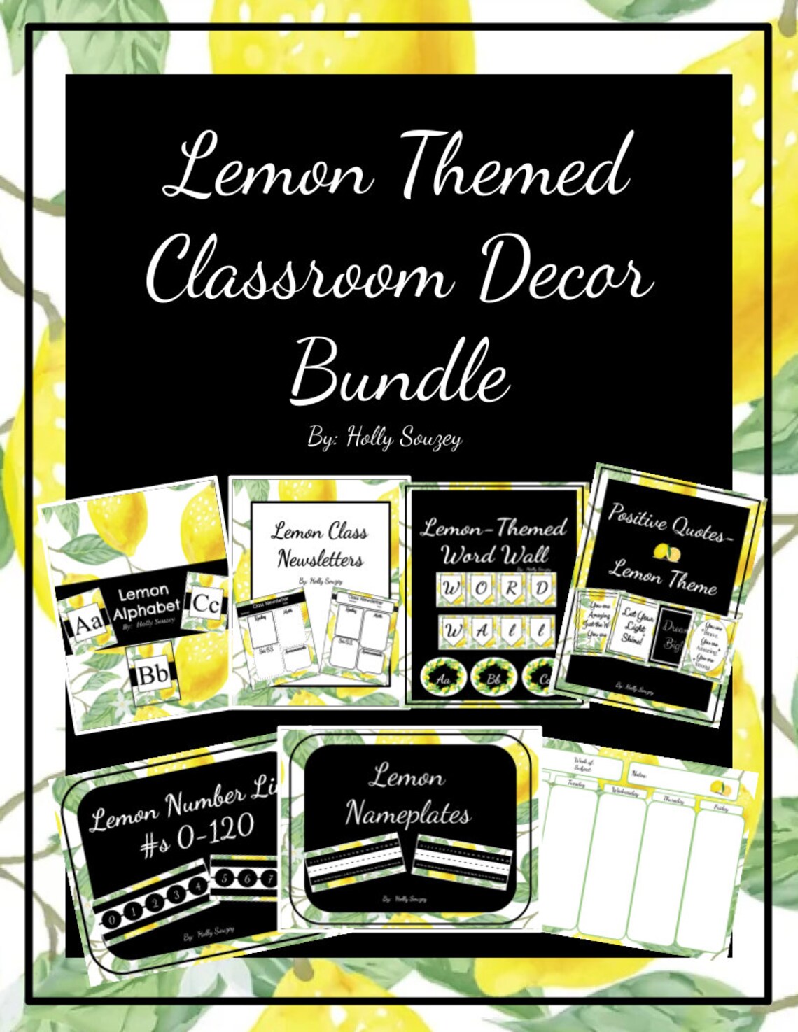 Lemon Theme Classroom Decor-bundle - Etsy