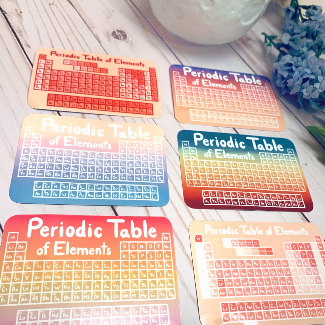 Periodic Table Sticker: Chemistry Study, Laptop Decal - Etsy
