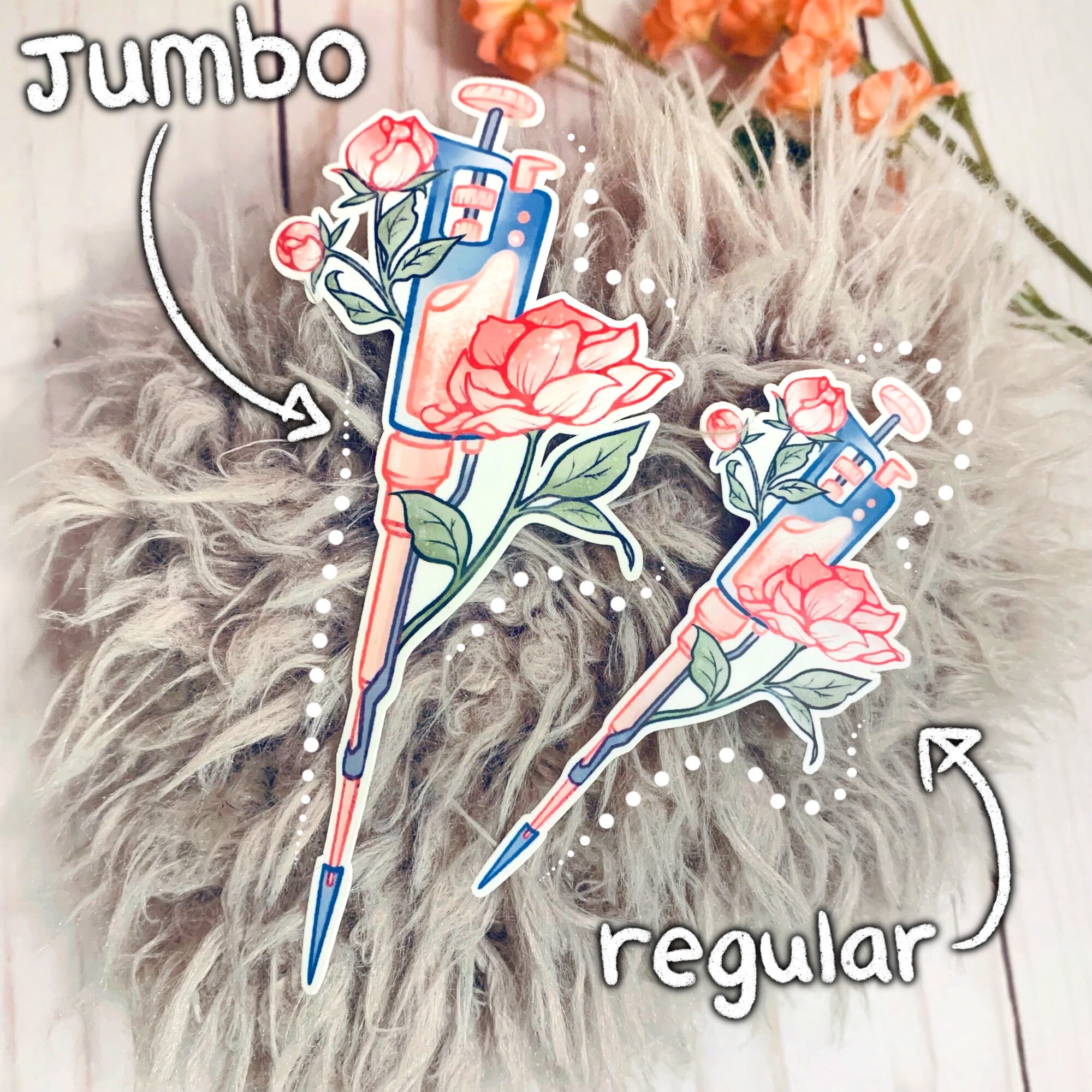 Floral Pipette Biology Sticker Chemistry Sticker Science | Etsy