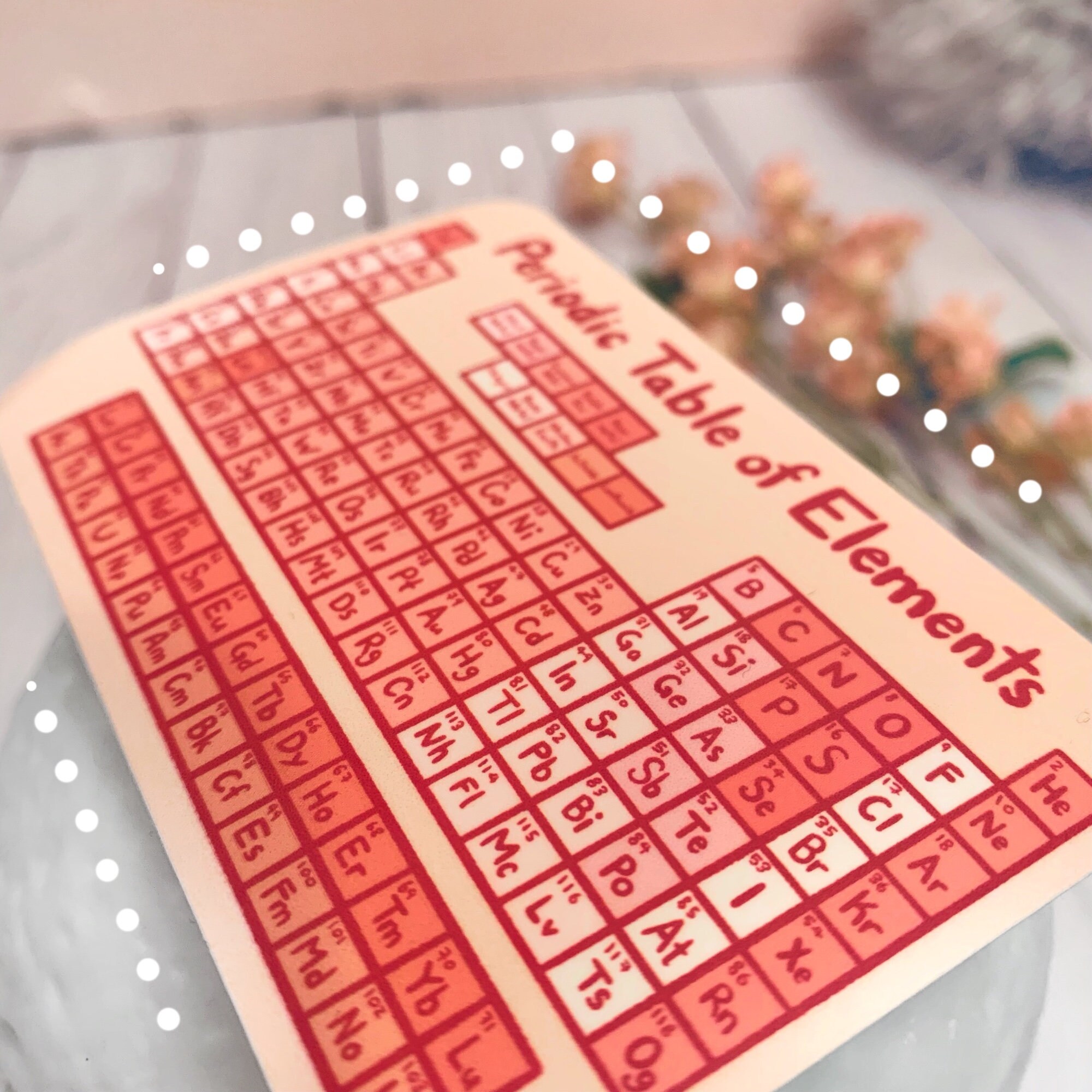 Pink Periodic Table Sticker: Waterproof Chemistry Gift - Etsy