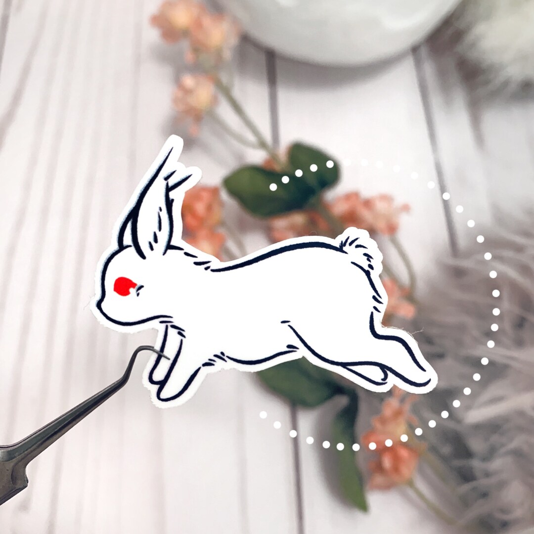 Albino Bunny Sticker: Waterproof Mutant Rabbit Decal - Etsy