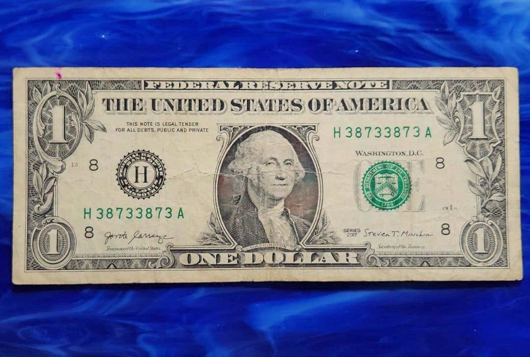 38733873 Fancy Serial Number Bank Note One Dollar Bill United States ...