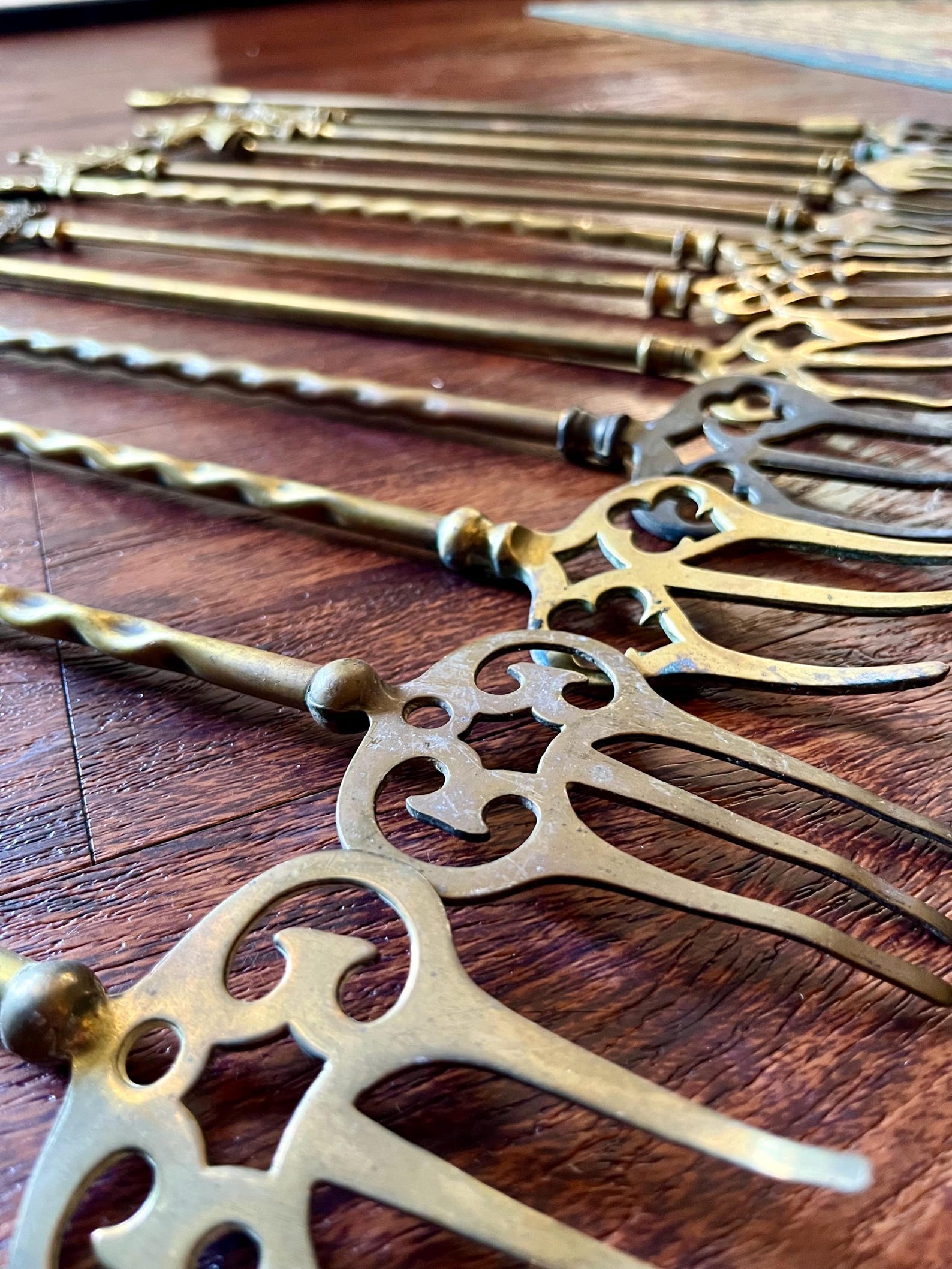 Vintage Brass Tasting Forks Fireplace Tool Pokers Collectibles Lot or ...