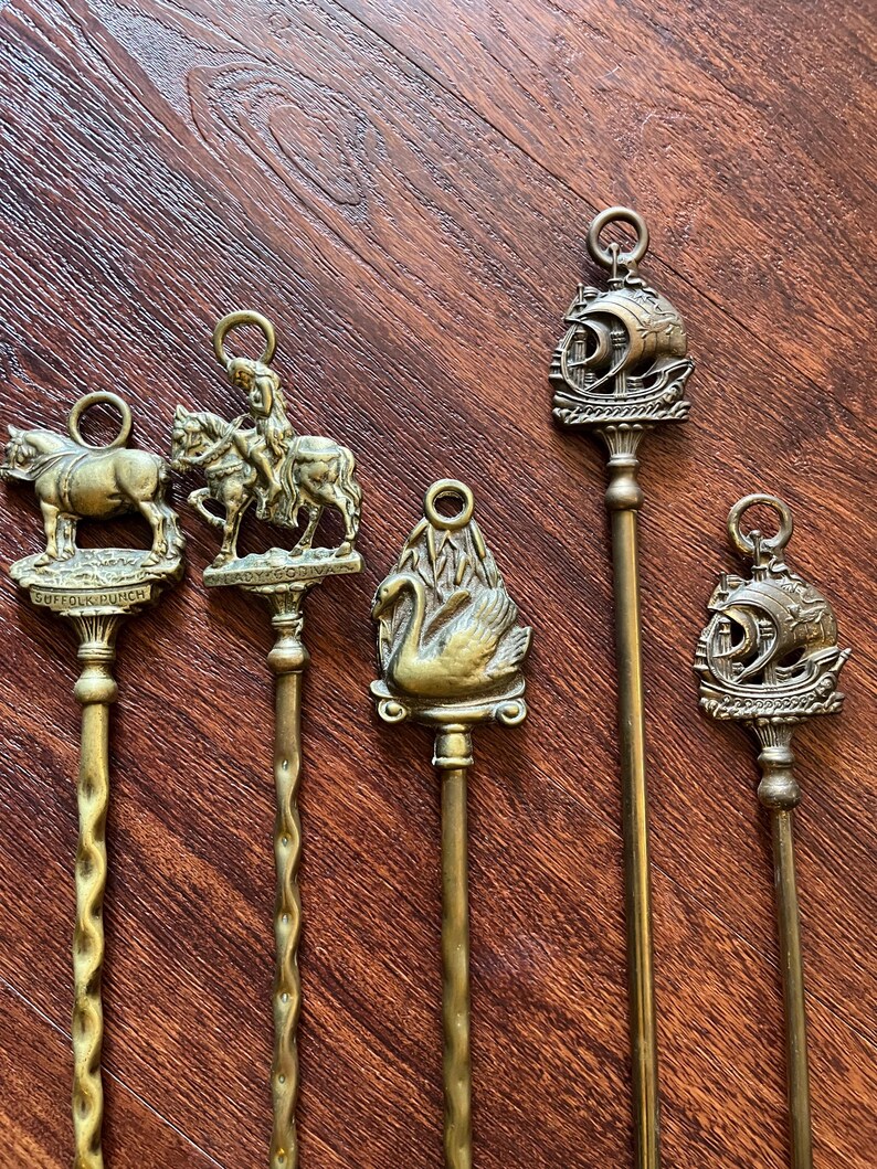 Vintage Brass Tasting Forks Fireplace Tool Pokers Collectibles Lot or ...