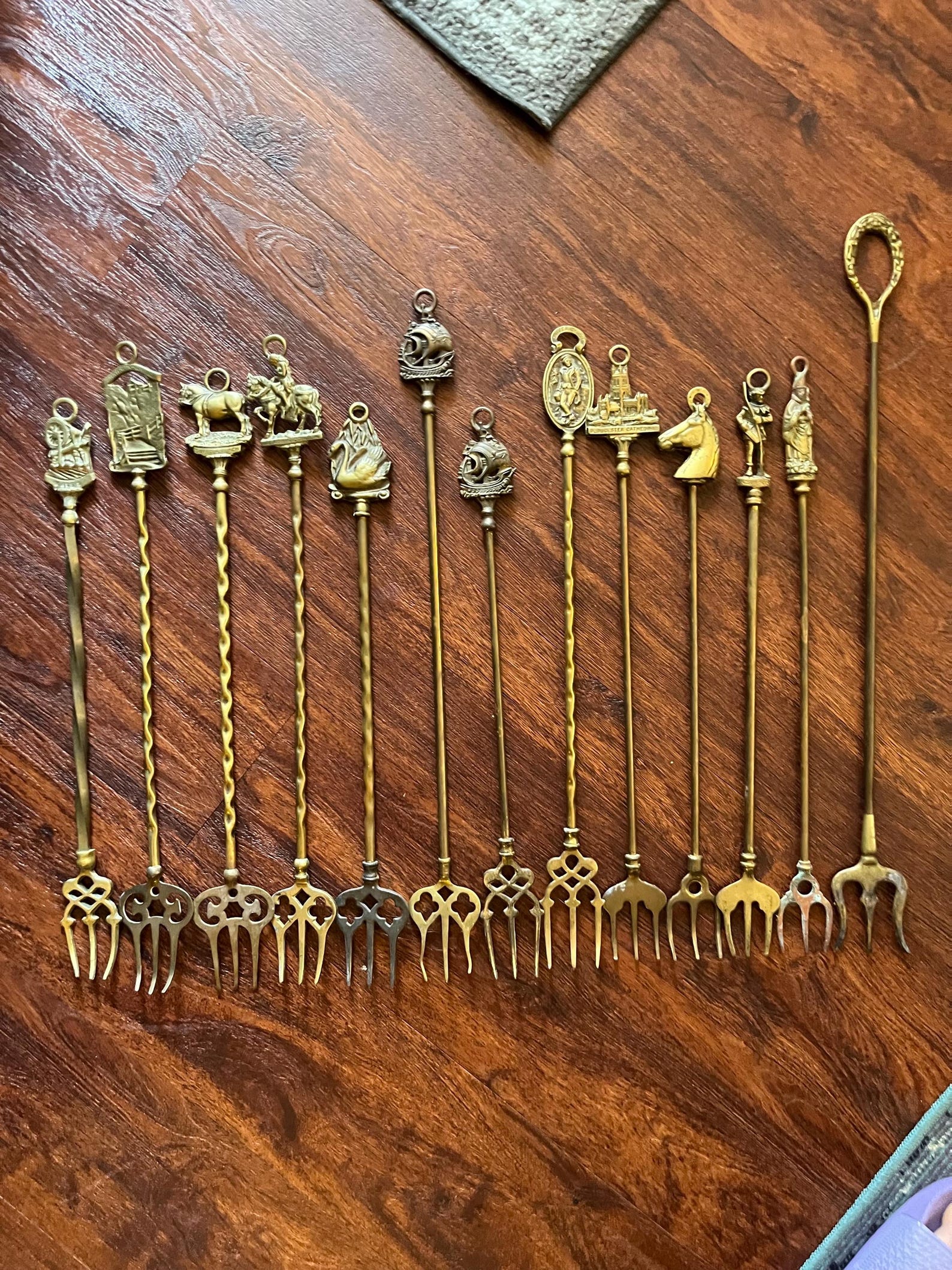 Vintage Brass Tasting Forks Fireplace Tool Pokers Collectibles Lot or ...