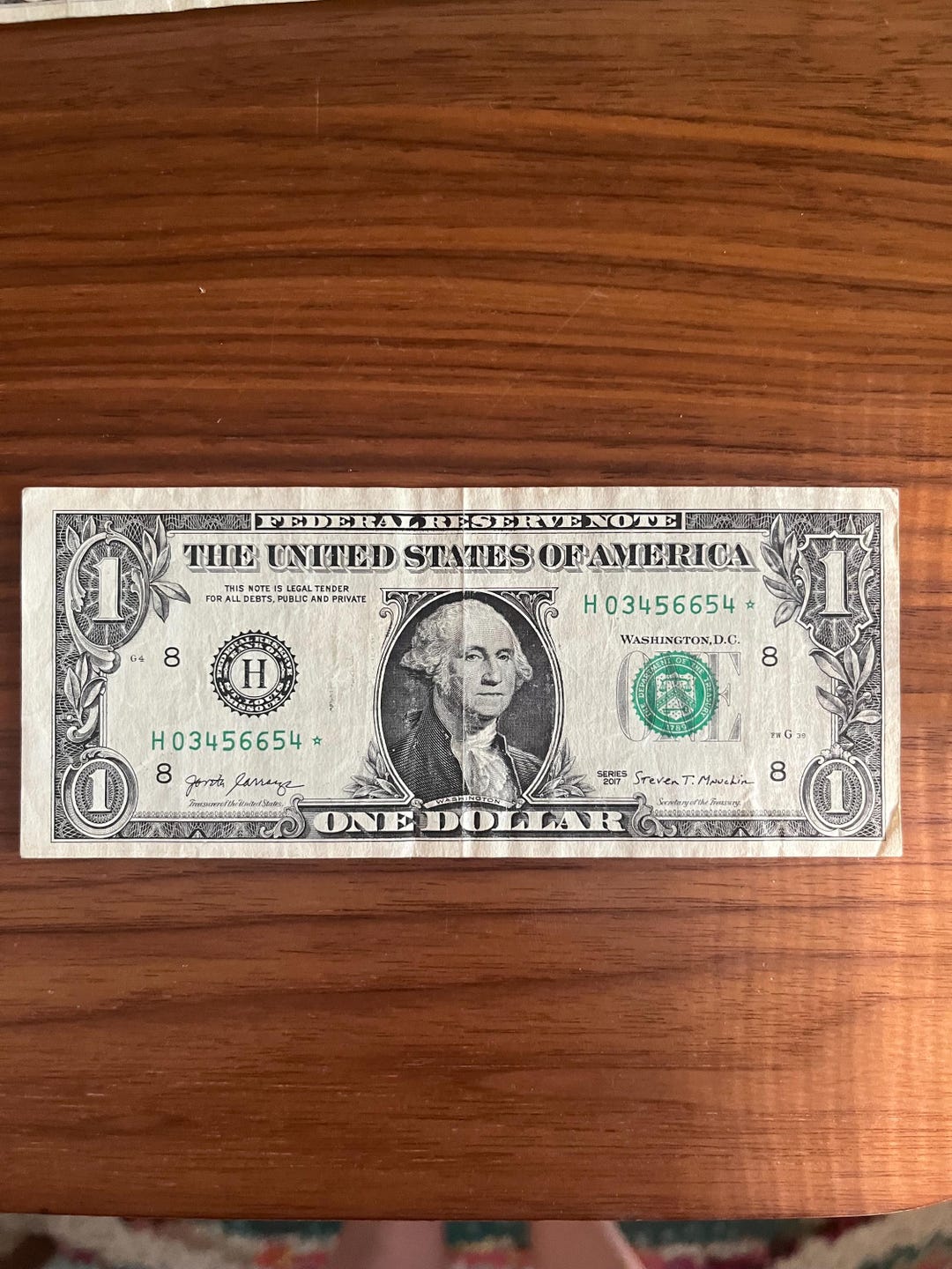 Ladder Serial Number One Dollar Star Note: Collectible US Currency - Etsy