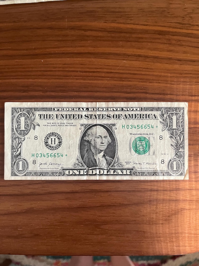 Ladder Serial Number One Dollar Star Note: Collectible US Currency - Etsy