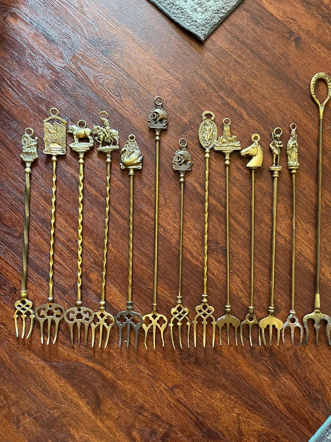 Vintage Brass Tasting Forks Fireplace Tool Pokers Collectibles Lot or ...