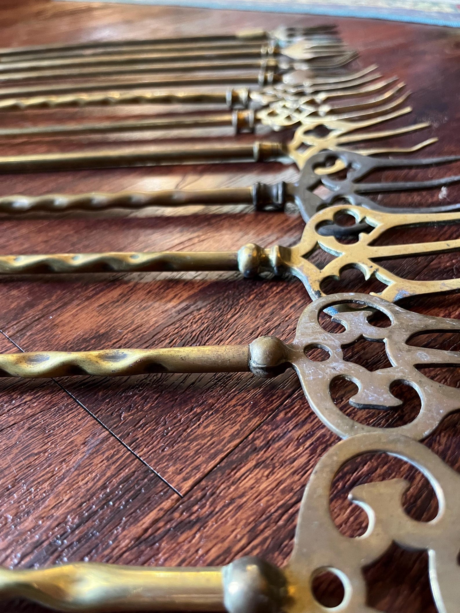 Vintage Brass Tasting Forks Fireplace Tool Pokers Collectibles Lot or ...