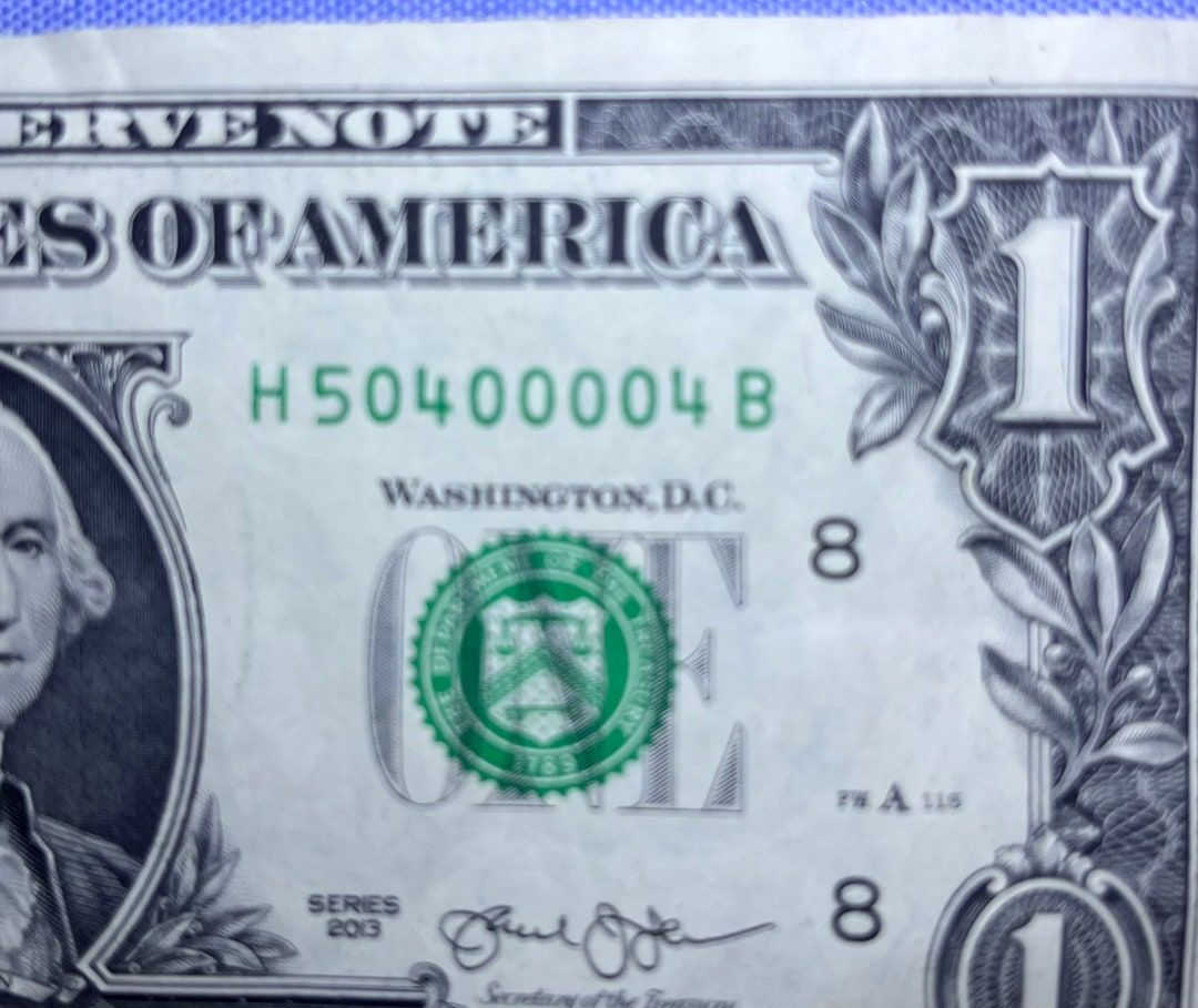 50400004 Fancy Serial Number US Dollar Bill Collectable Currency Rare ...