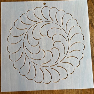 Feather Stipple Stencil 8-1/2 - Etsy