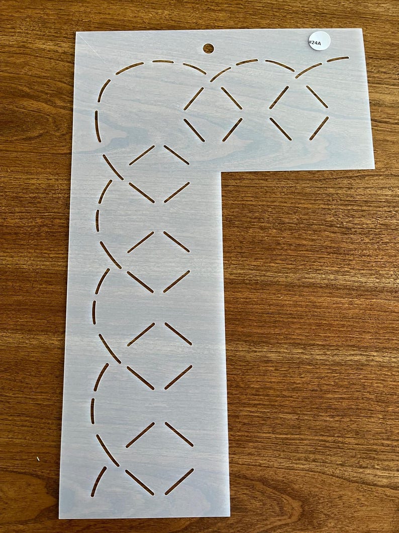 Continuous Diamond Corner Border Stencil 3" - Etsy