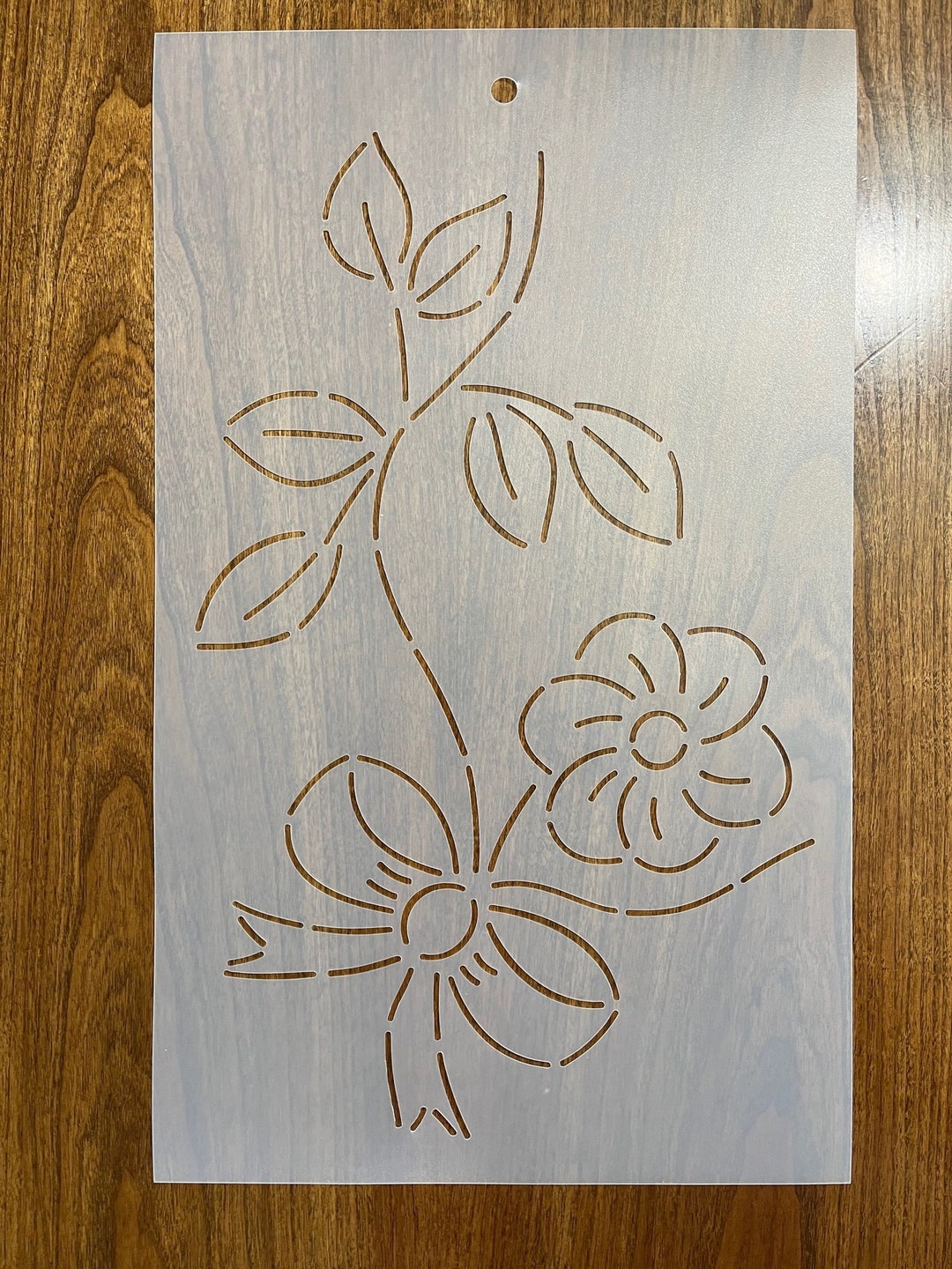 Flower & Leaf Corner Border Stencil 7" - Etsy