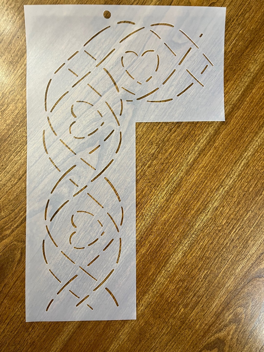 Heart and Ribbon Corner Border Stencil 4" - Etsy