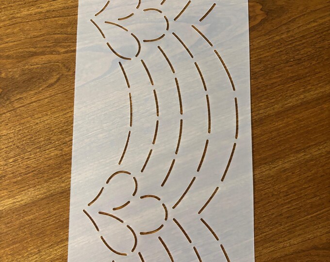 IMPERFECT Scallops and Buds Border Stencil 6"w - Etsy