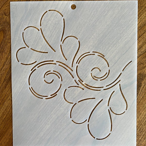 Scalloped Block Stencil 16-3/4 - Etsy