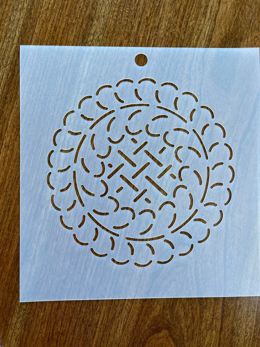 Feather Circle With Lattice Center Stencil 5-1/2" - Etsy