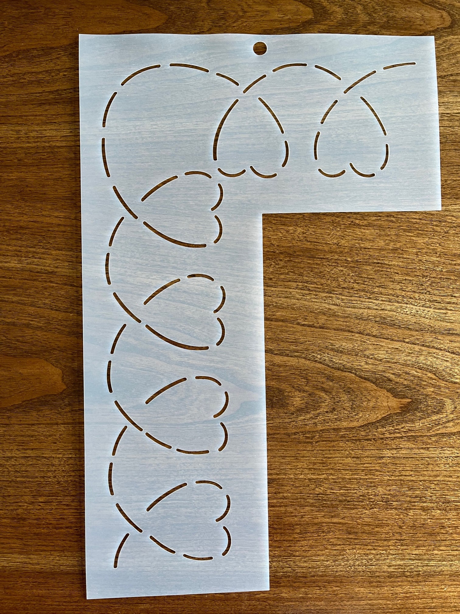 Continuous Heart Corner Border Stencil 3" Wide - Etsy