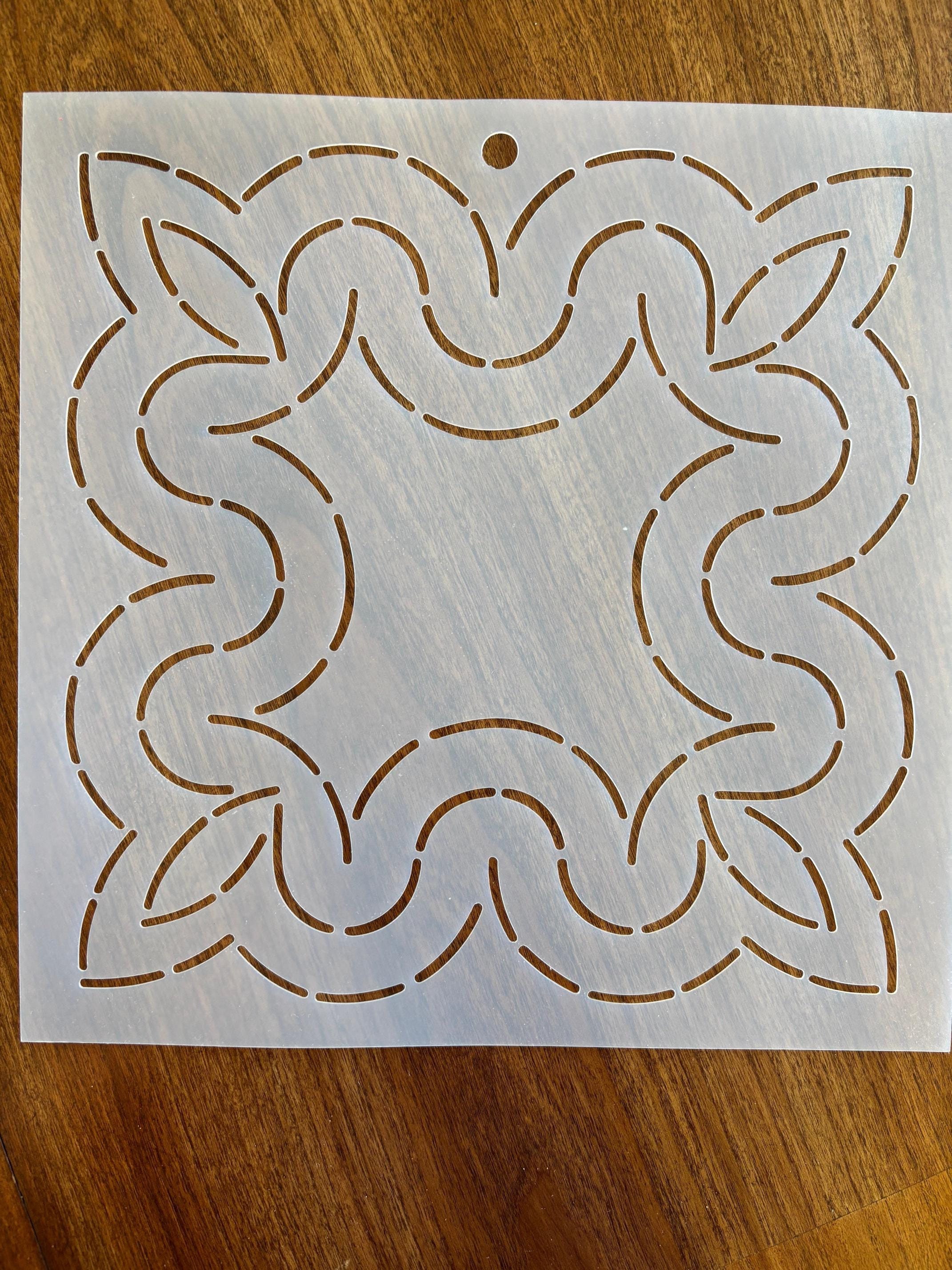 Scalloped Block Stencil 9" - Etsy
