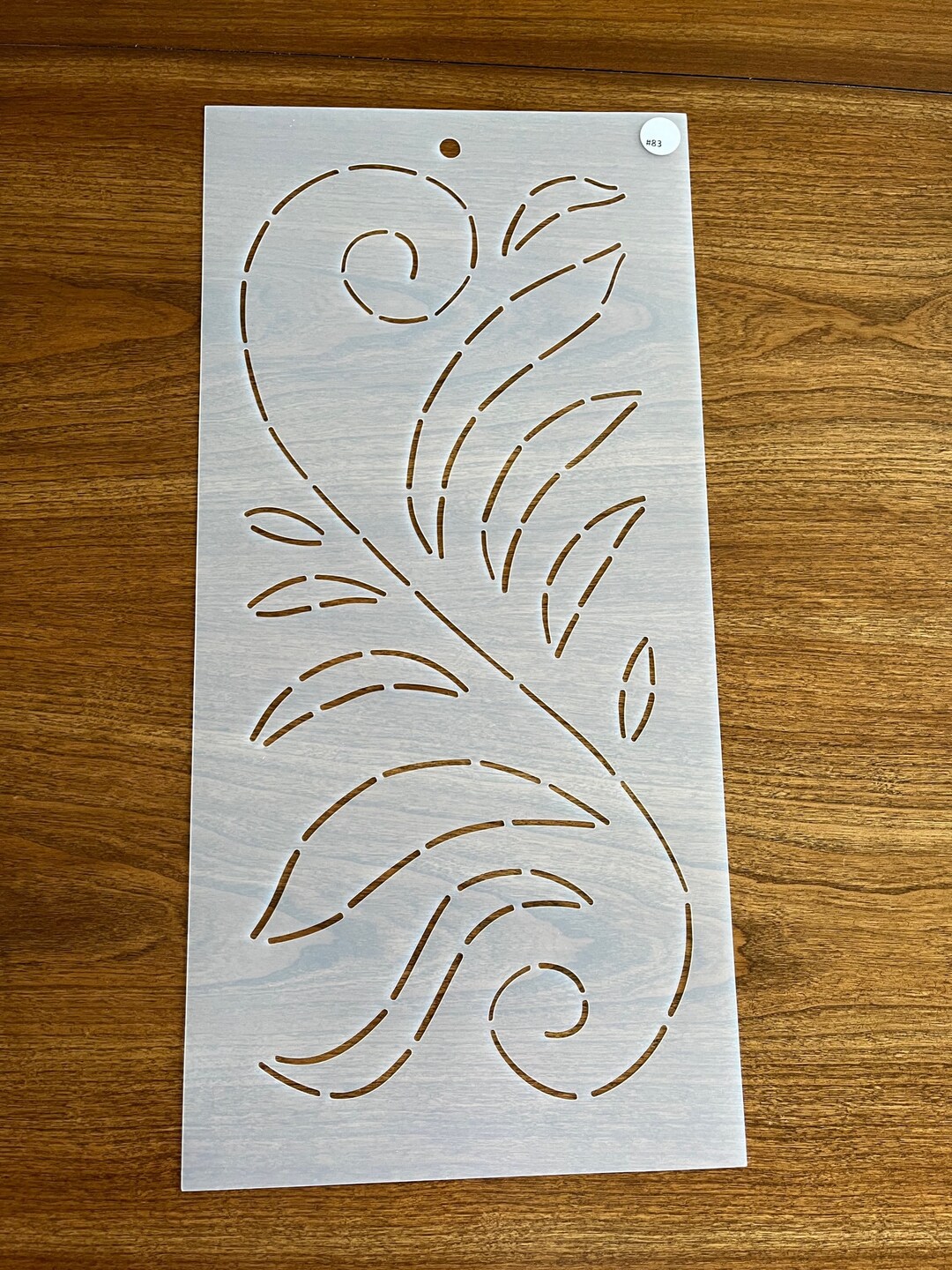 Swirled Leaves & Stem Border Stencil 7"w - Etsy