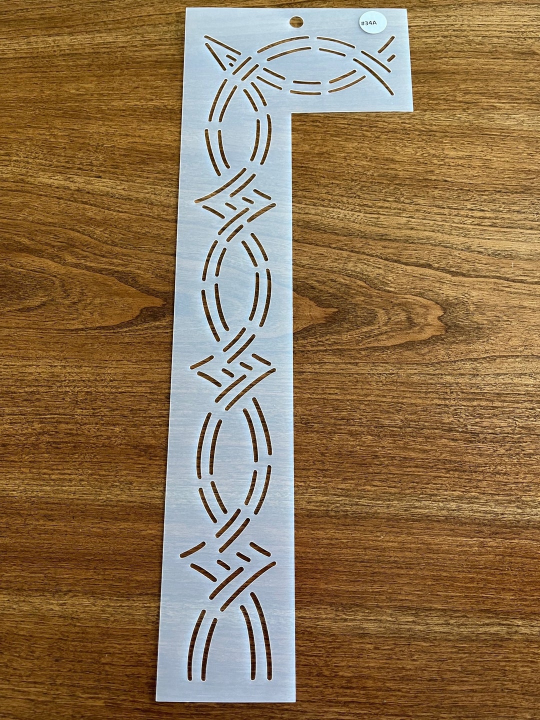 Interlocking Scallops Corner Border Stencil 2" - Etsy