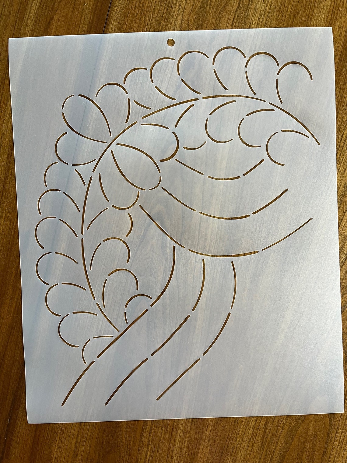 Feathers & Scallops Corner Border Stencil 10"w - Etsy
