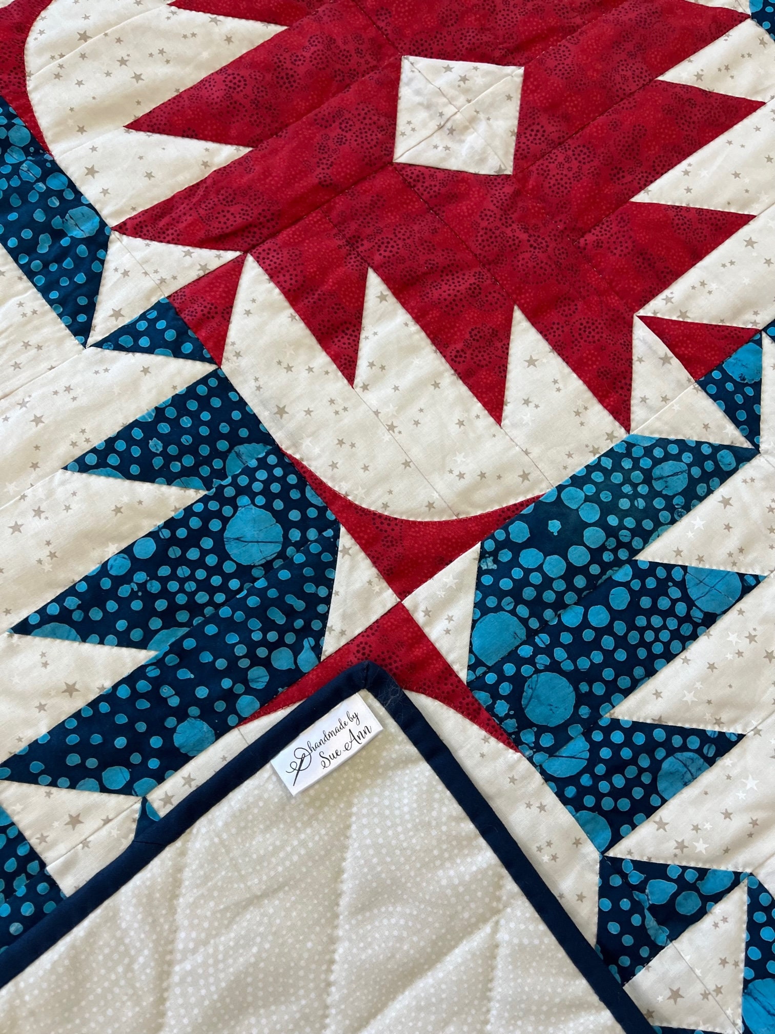 Blue Ridge Love Quilt Handmade Hand Quilted Queen Size 104x104 - Etsy