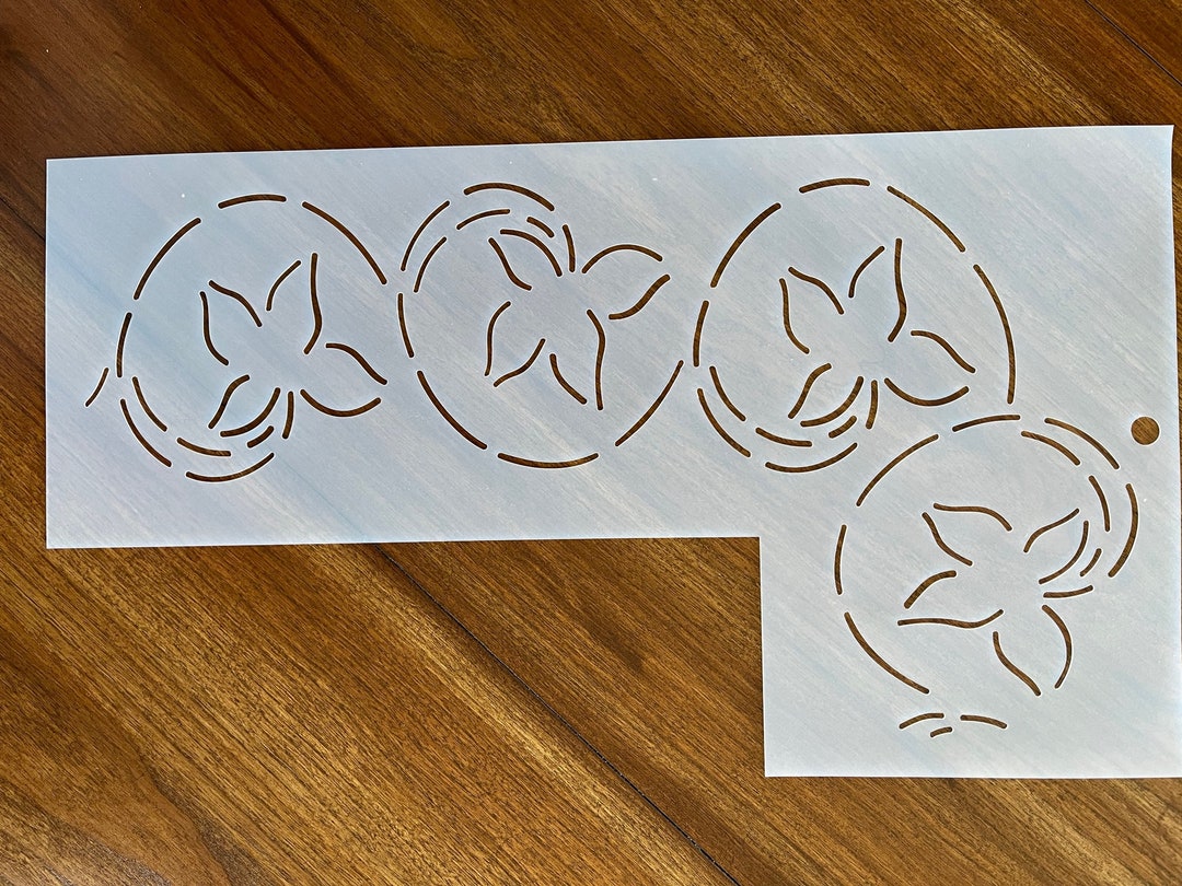 Continuous Flowers on Stem Corner Border Stencil 4" W - Etsy