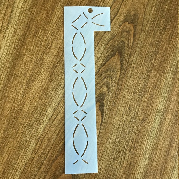 Scallops Corner Border Stencil 1 W - Etsy