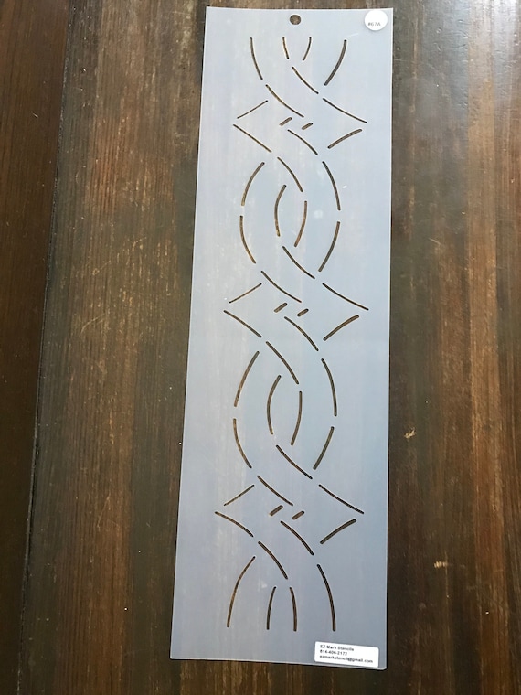 Interlocking Scallops Border Stencil 4-1/4 | Etsy