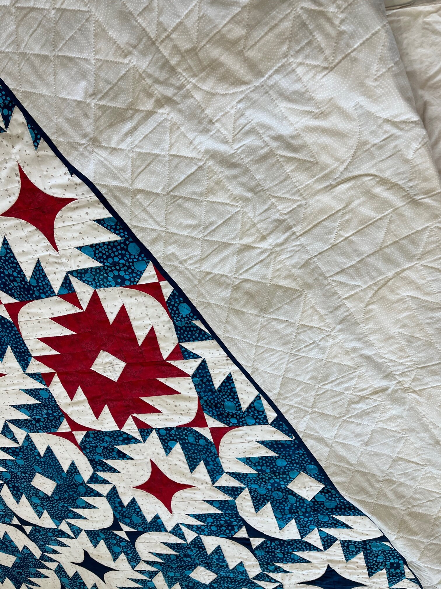 Blue Ridge Love Quilt Handmade Hand Quilted Queen Size 104x104 - Etsy