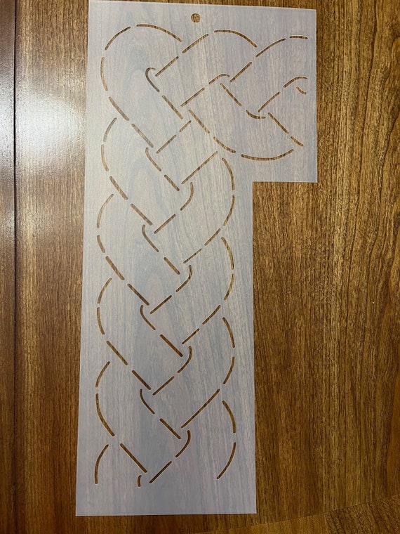 Braid Corner Stencil 5width - Etsy