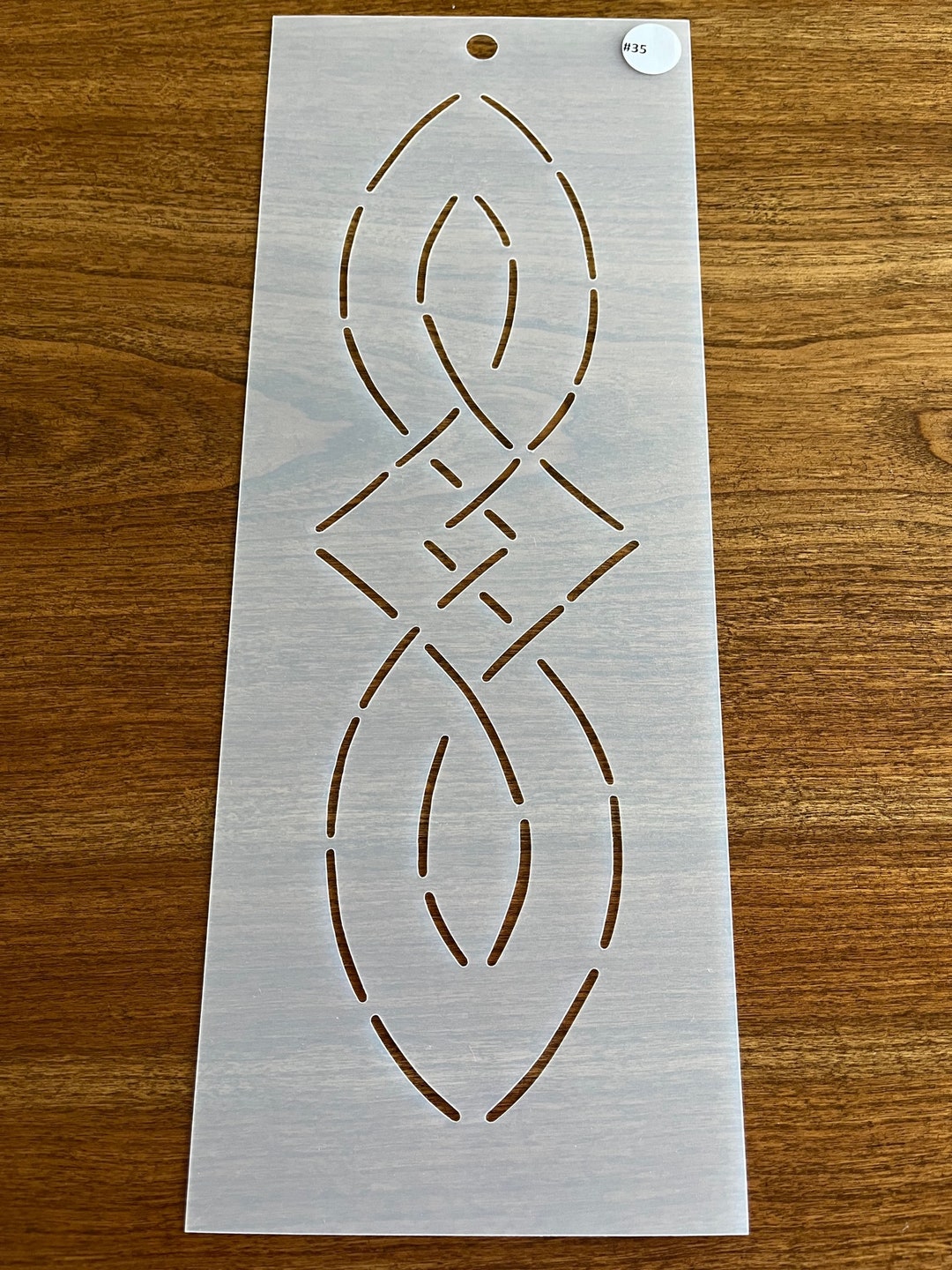 Interlocking Oval & Diamond Border Stencil 3.5" - Etsy