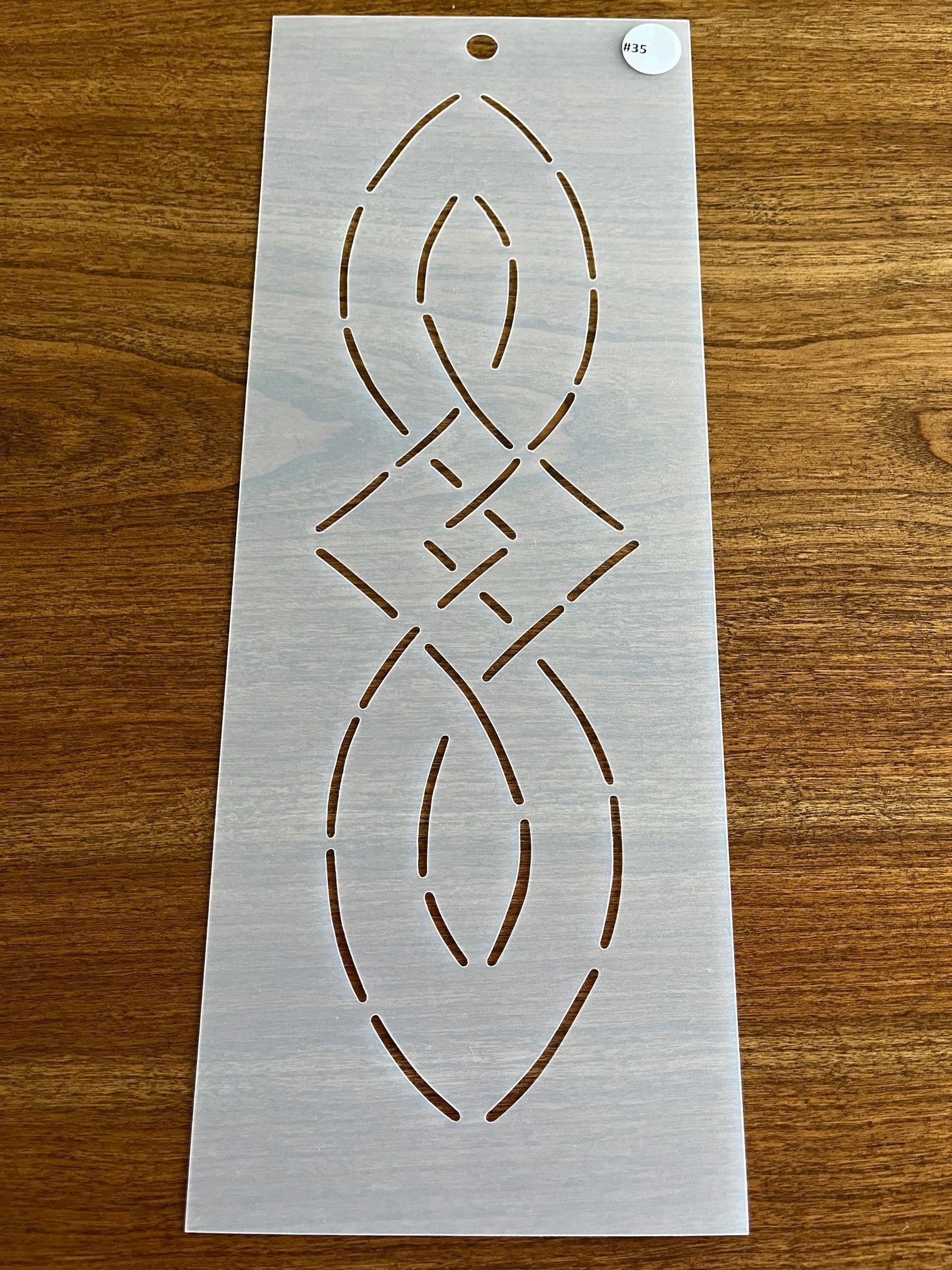 Interlocking Oval & Diamond Border Stencil 3.5" - Etsy