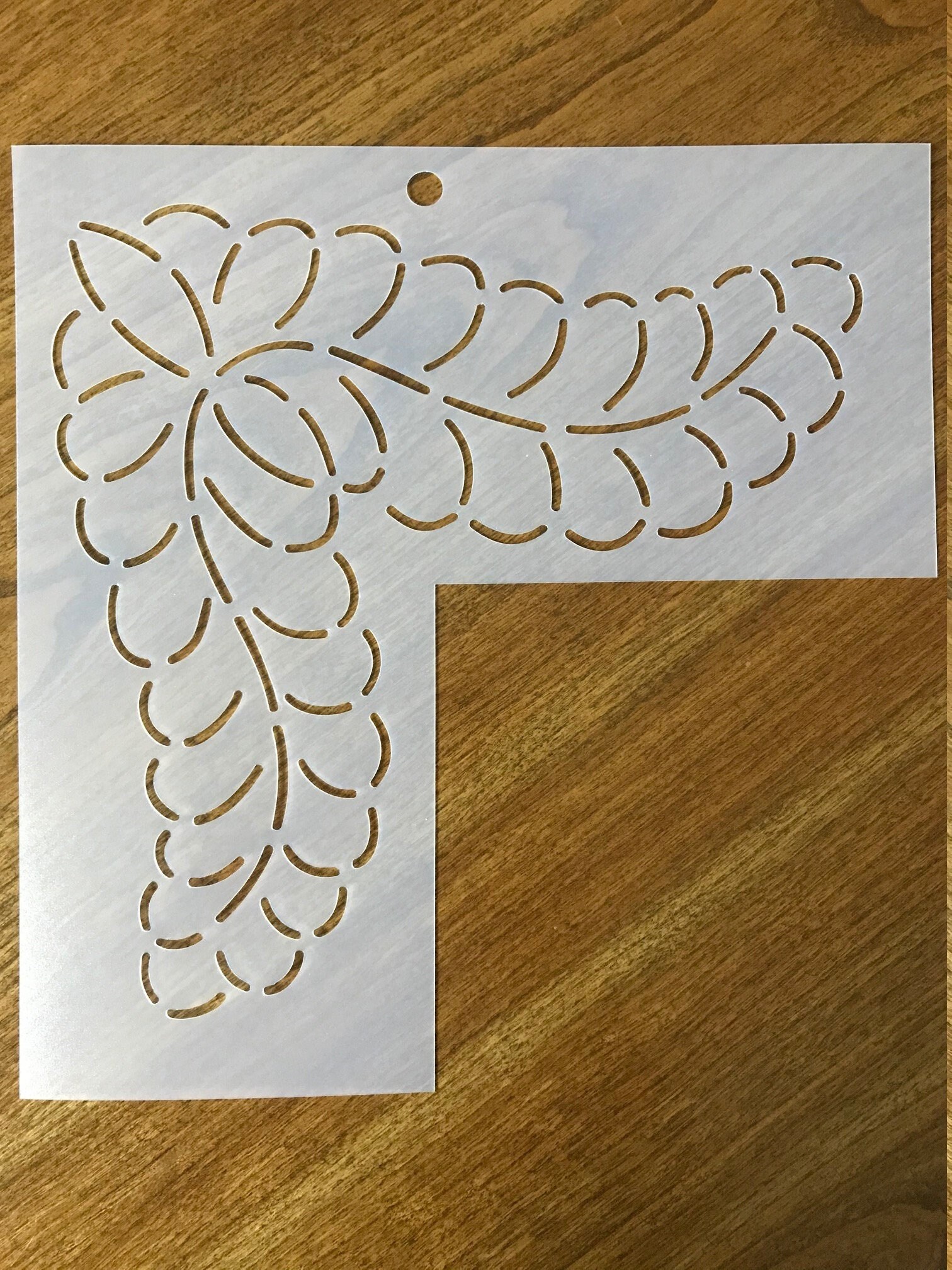 Corner Feather Stencil 4"x8-1/2" - Etsy