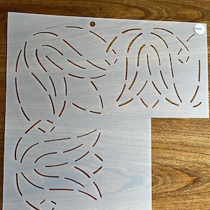 Corner Feather Design Stencil 7-3/4 - Etsy