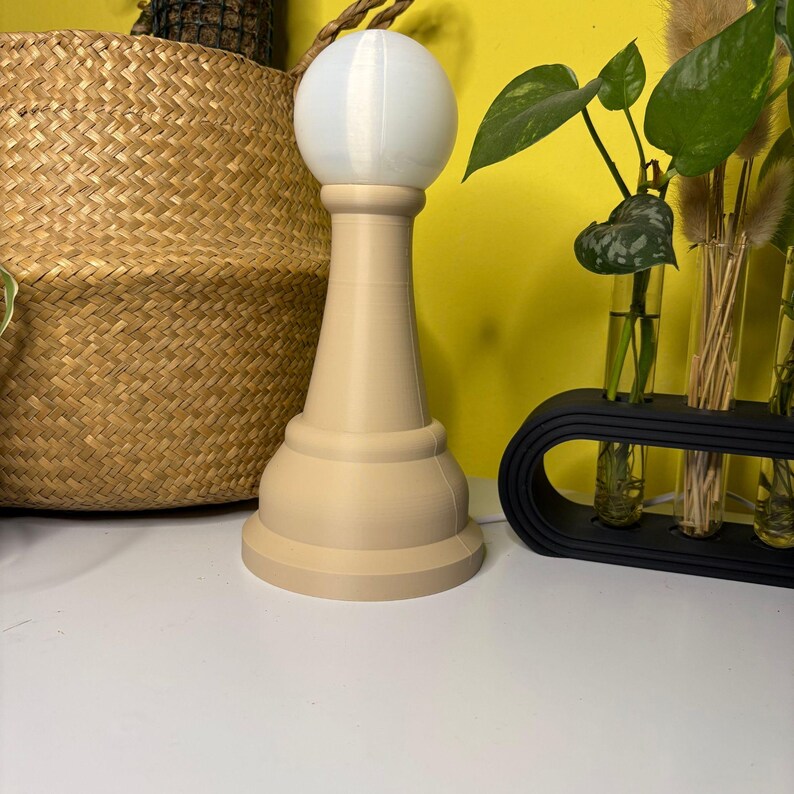 Modern Chess Pawn Desk Lamp, 3D Printed Bedside Table Light - Etsy