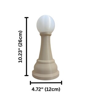 Modern Chess Pawn Desk Lamp, 3D Printed Bedside Table Light - Etsy